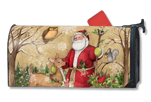 Woodland Santa MailWraps Magnetic Mailbox Cover
